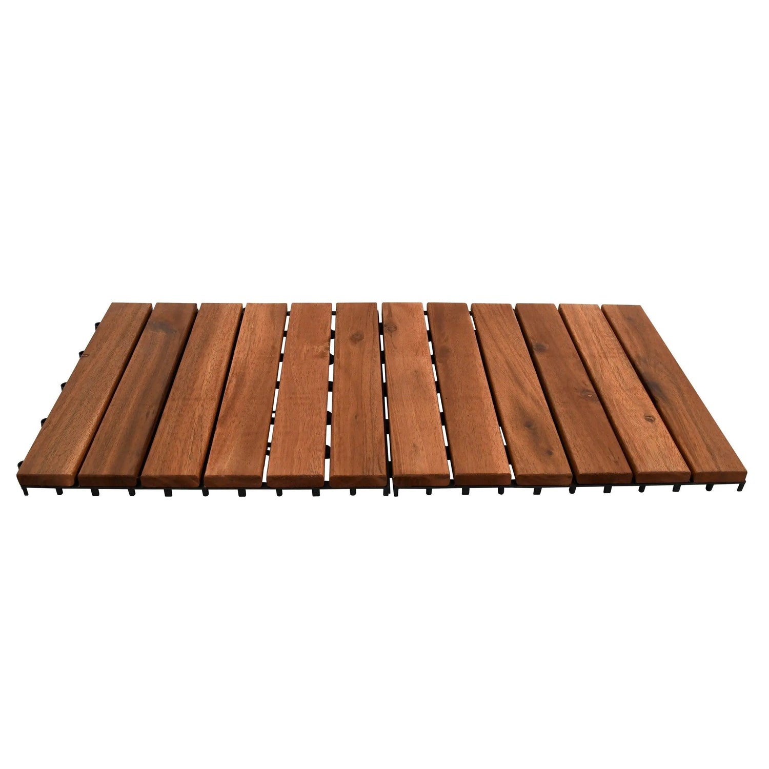 Caja de 10 pz-Piso Modular de madera Acacia Color Brown 6slats-866 ...