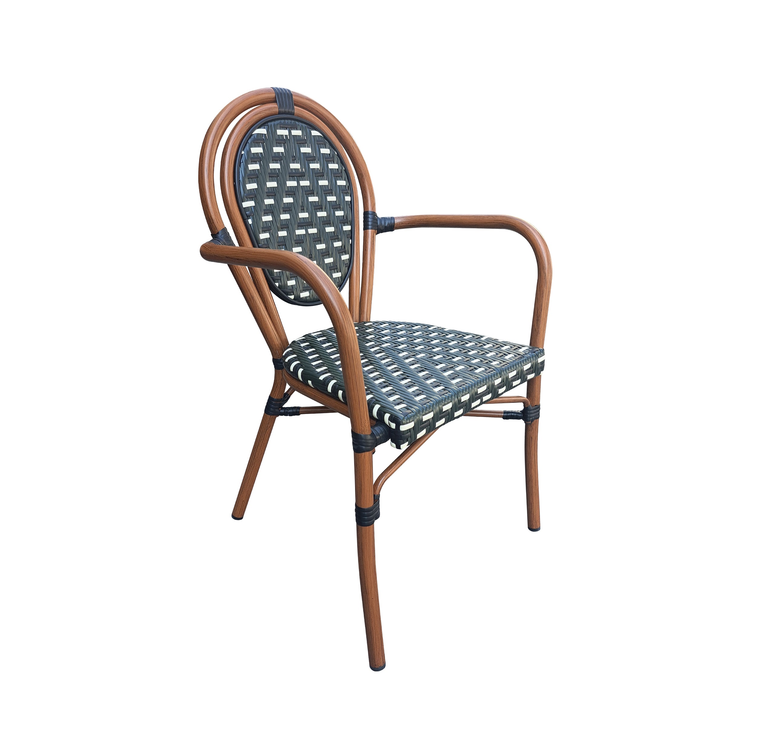 Silla de Rattan para exterior e interior Color Militar con Negro KOREA ...