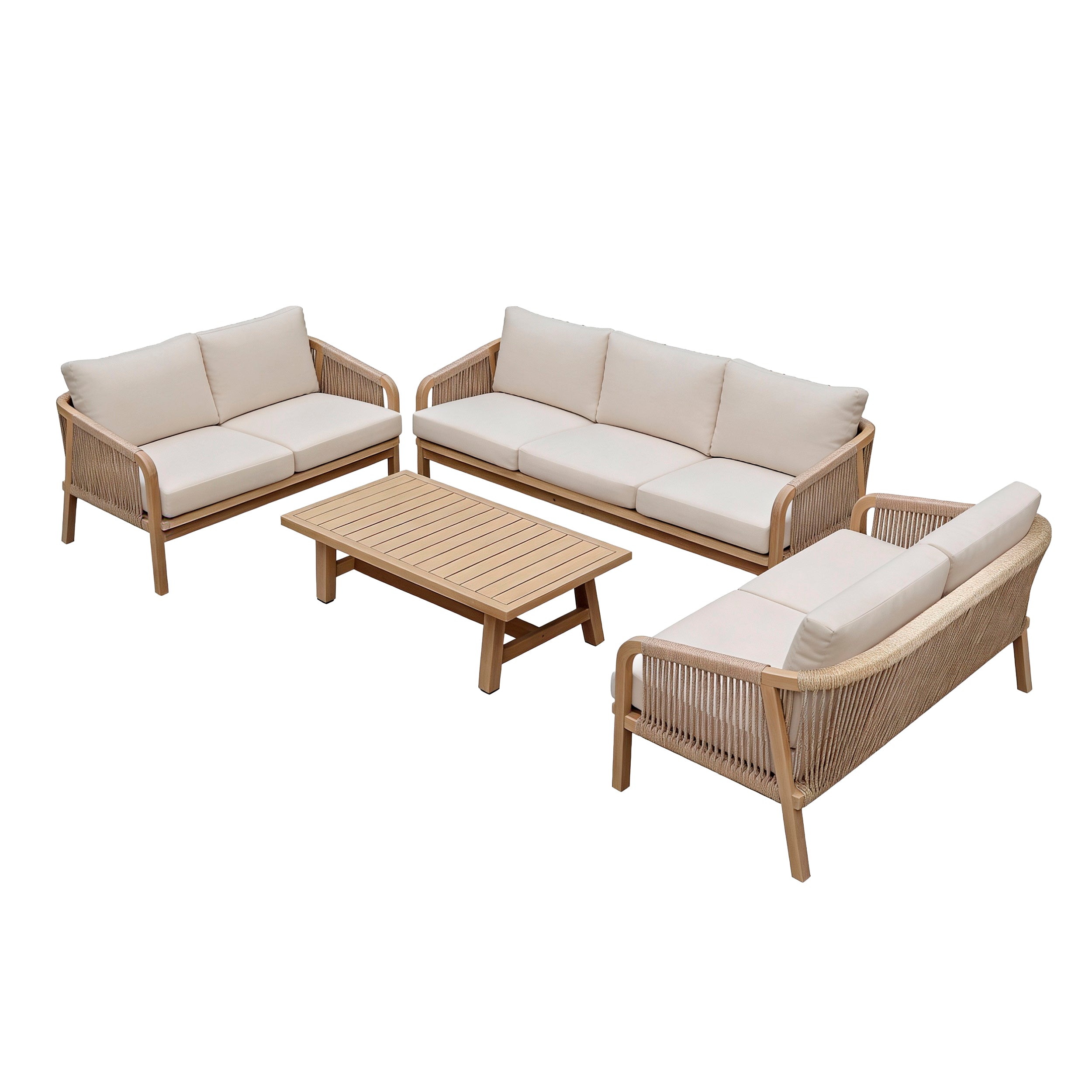 Set Rimini 3+2+2 con mesa de centro color natural - 3+2+2-HUC37159-HUC ...