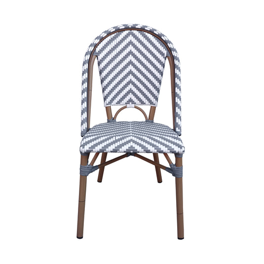 Silla de Rattan para exterior e interior Color Gris & blanco ROLADIN ...