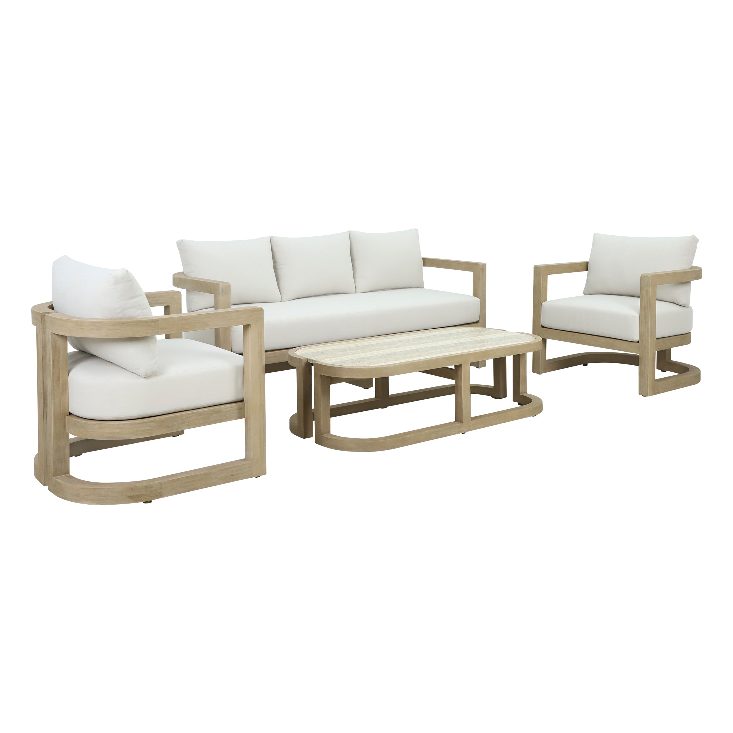 Set triple de madera Pangea color natural - HUC40168-TRI – CasaEaster
