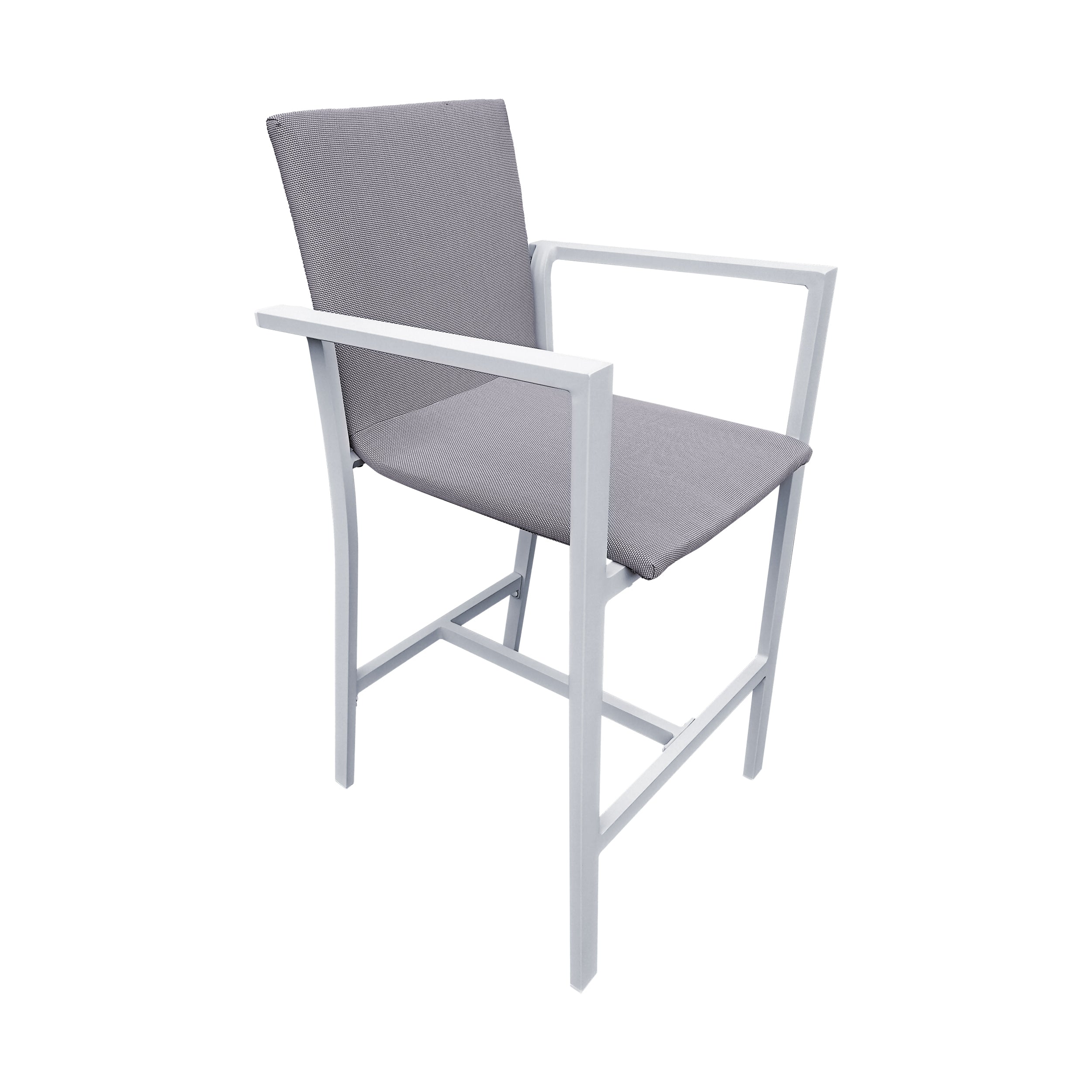 Silla Alta para Exterior e Interior de Textileno Color Blanco – CasaEaster
