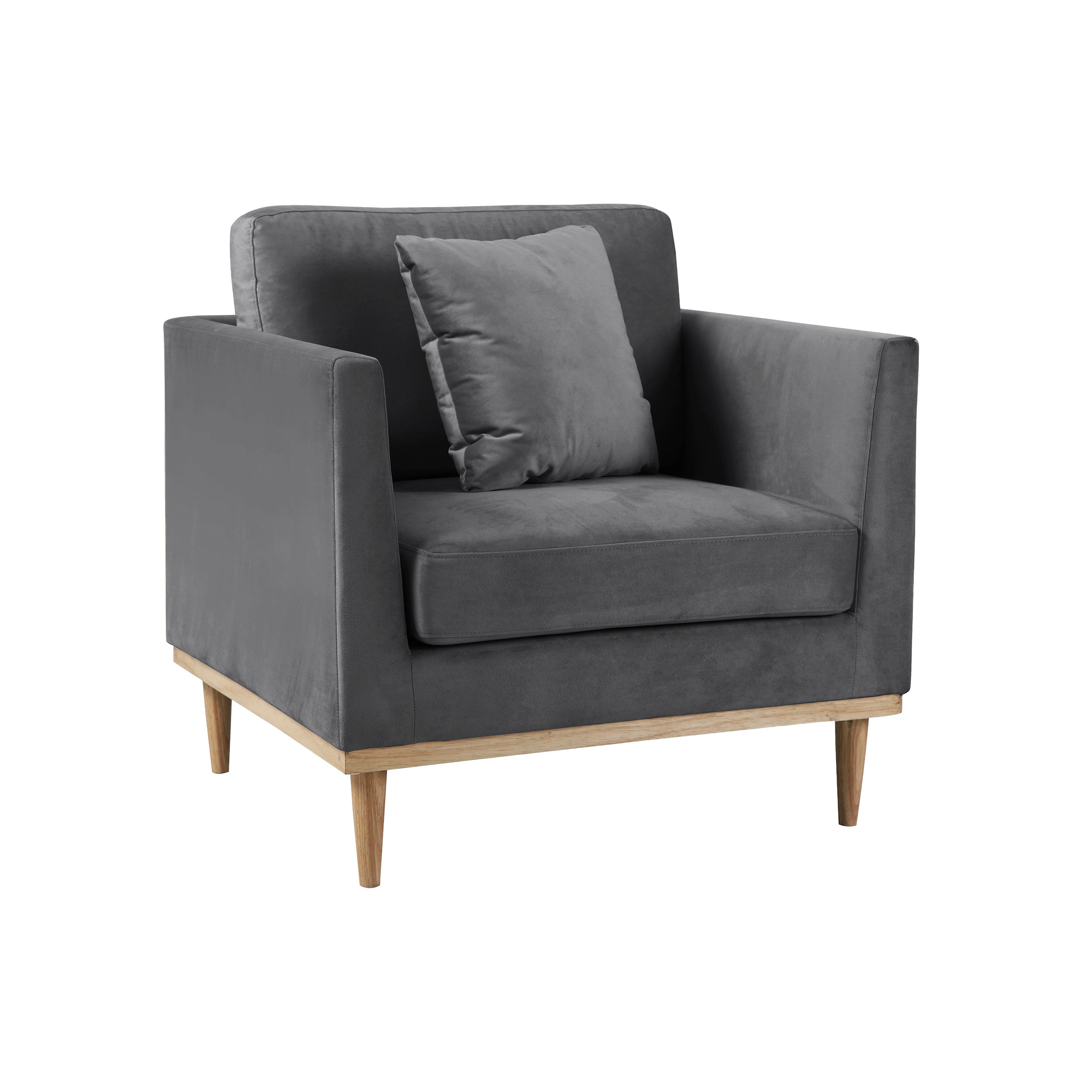 Sillón de interior moderno Siva color gris oscuro - 76436 – CasaEaster