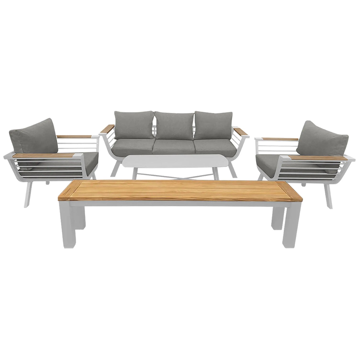 Sala para Exterior e Interior de Aluminio Color Blanco FRIO – CasaEaster