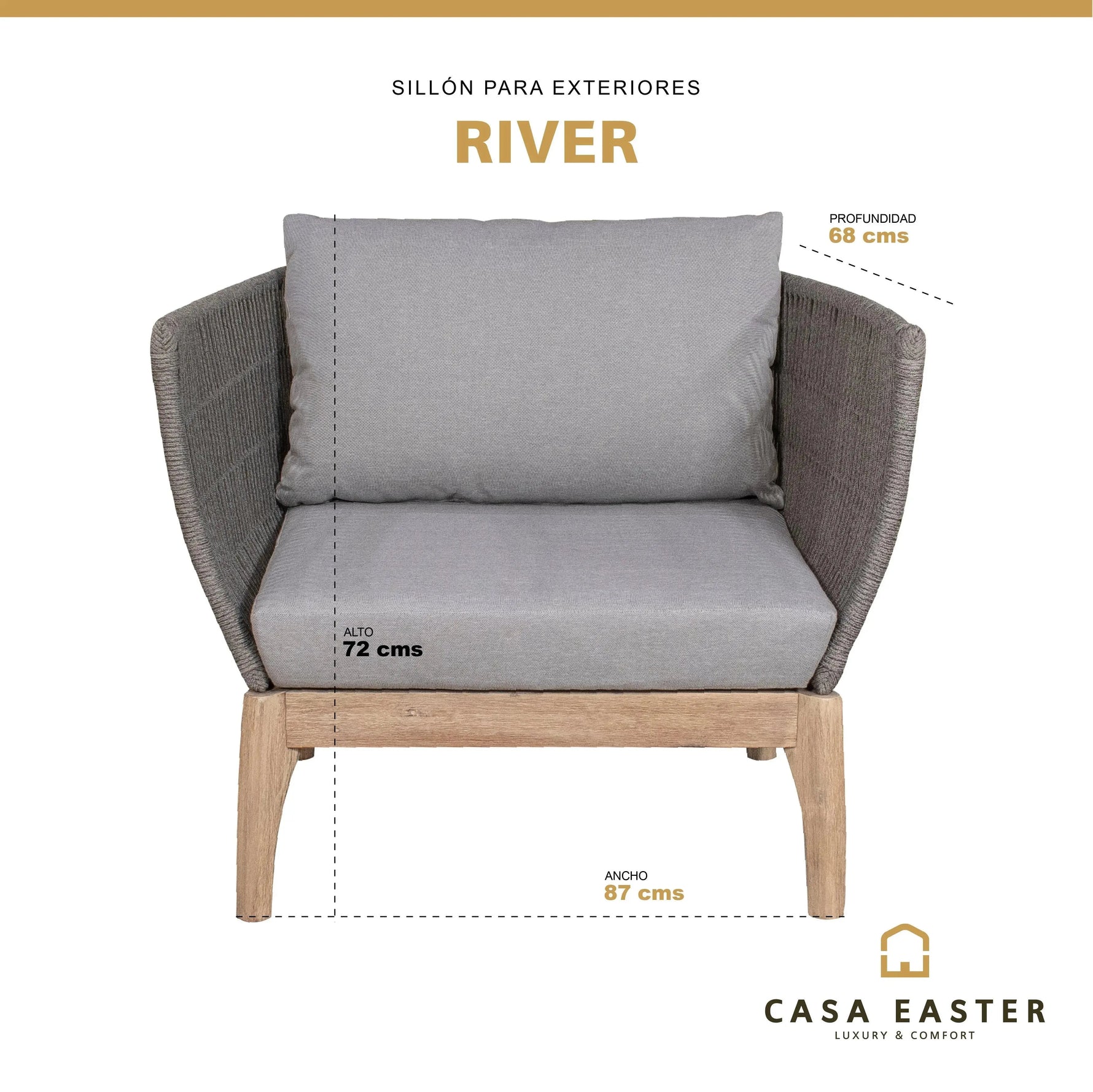 Sillon RIVER INDIVIDUAL-HUC25579 - CasaEaster